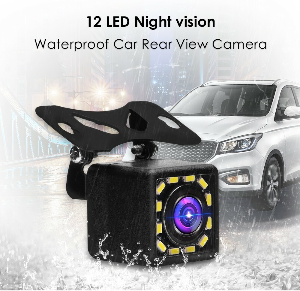 12 LED CCD Car Reverse Rear View Backup Color Parking Camera For ...