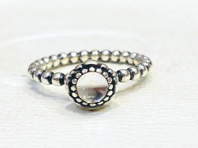 Authentic Pandora Crystal April Birthstone Ring Size 54 190854 Retired ...