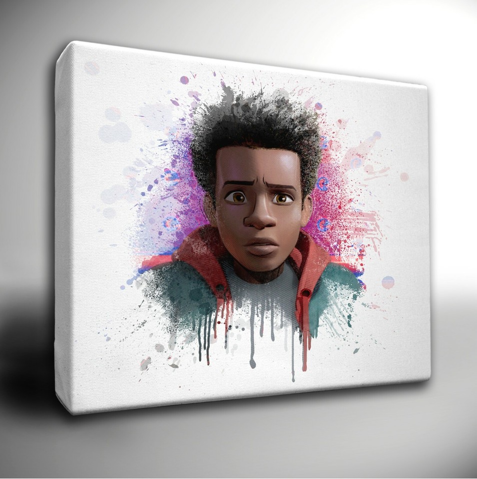 Marvel Avengers / DC Characters paint splatter CANVAS Wall Art Picture ...