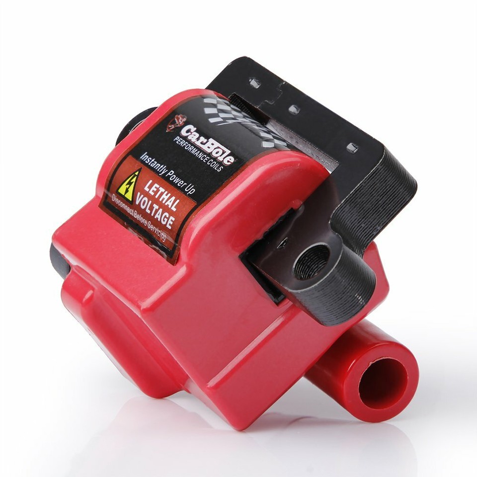 8 Spark Plugs & 8 Red Square Ignition Coils For Chevy for LS2 LS4 LS7 ...