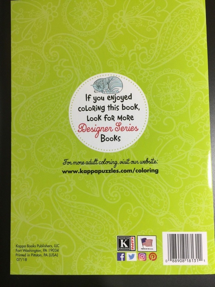 KAPPA ADULT COLOR DAY TRIP NEW BOOK, DESIGNER SERIES ENCHANTING OUTINGS ...