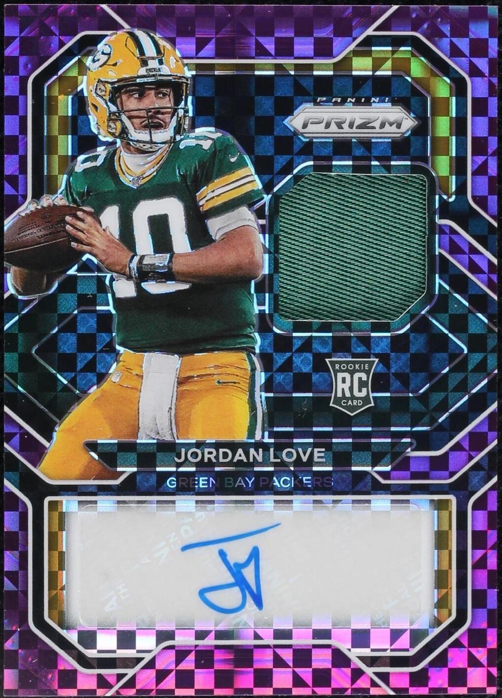 2020 Panini Prizm - Rookie Patch Autographs Jordan Love #22 Purple ...