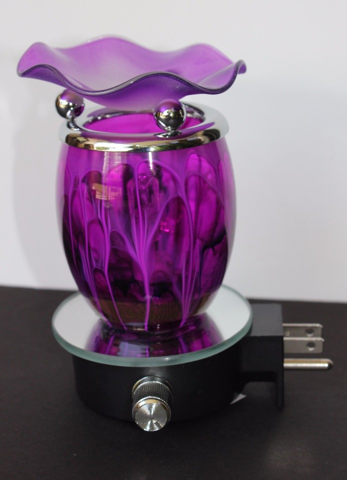 Aromatherapy Night Light, Electric Oil Warmer w/ Dimmer, Wall plug ...