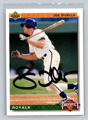 Joe Vitiello Autographed 1992 Upperdeck Kansas City Royals Rookie Card ...