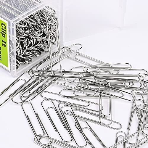 Large Paper Clips, Jumbo PaperClips, 2" Paper Clips Large Size, 180 pcs ...