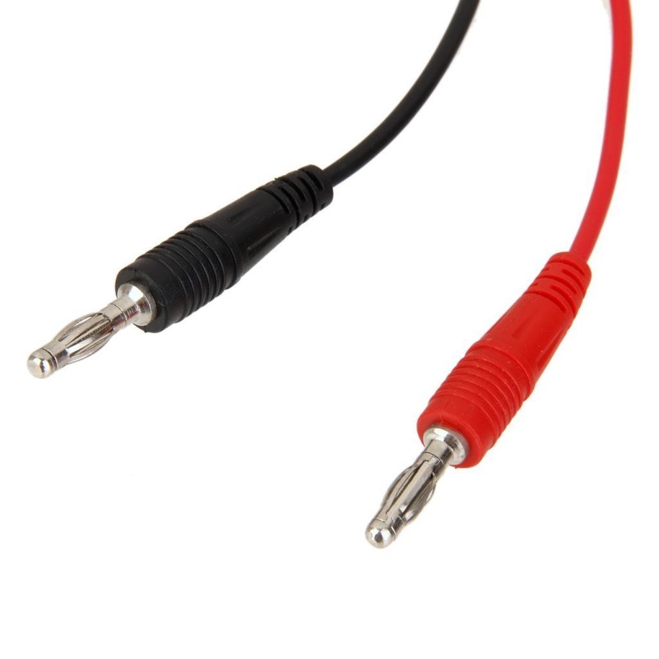 Banana plug to Aligator Clip Voltmeter Tester Meter Test Probe Cable ...