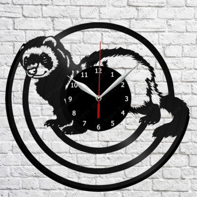 Ferret Vinyl Record Wall Clock Home Fan Art Decor 12'' 30 cm 6287 | eBay