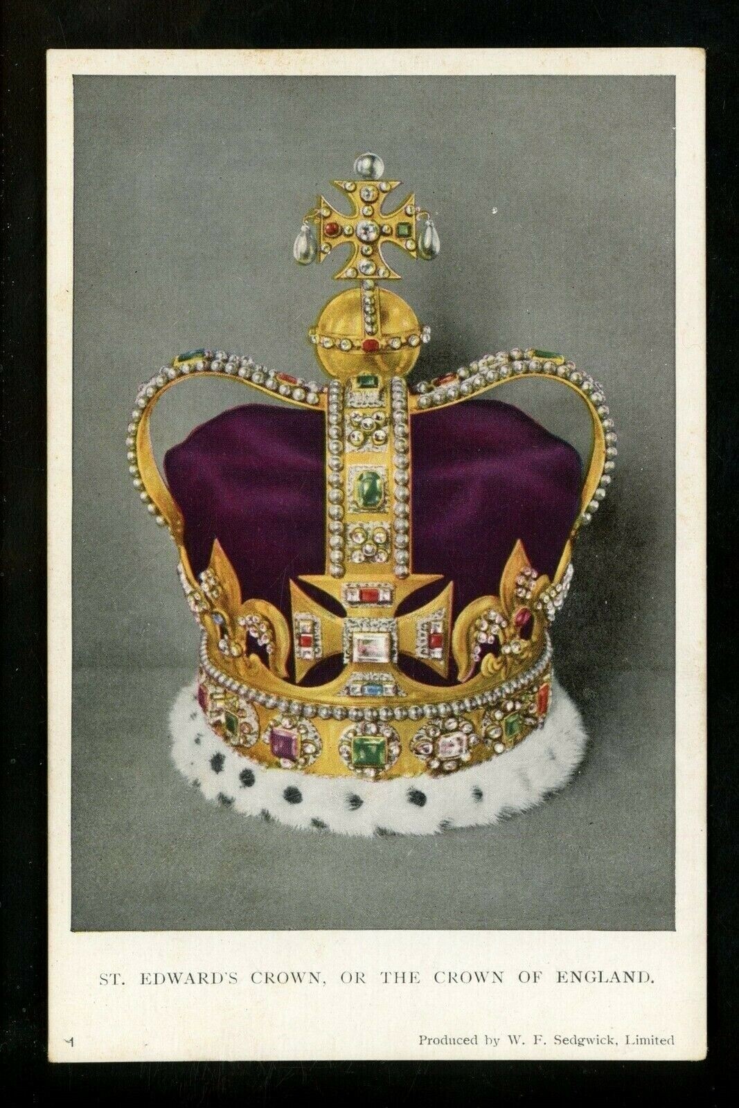 Royalty Postcard Great Britain UK Gems St. Edward's Crown of England ...