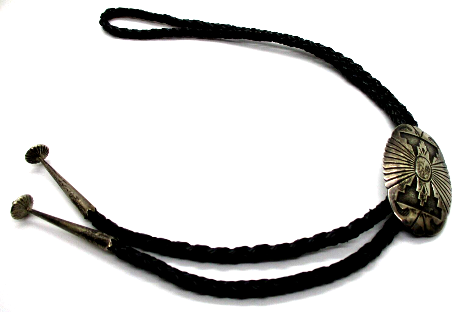 Native American Navajo LC Signed Sterling silver bolo tie Chee Lee 925 ...