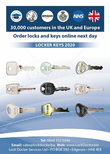 Link51 Silver Steel Locker Replacement Keys Range (CC0001-CC2000) Cut ...