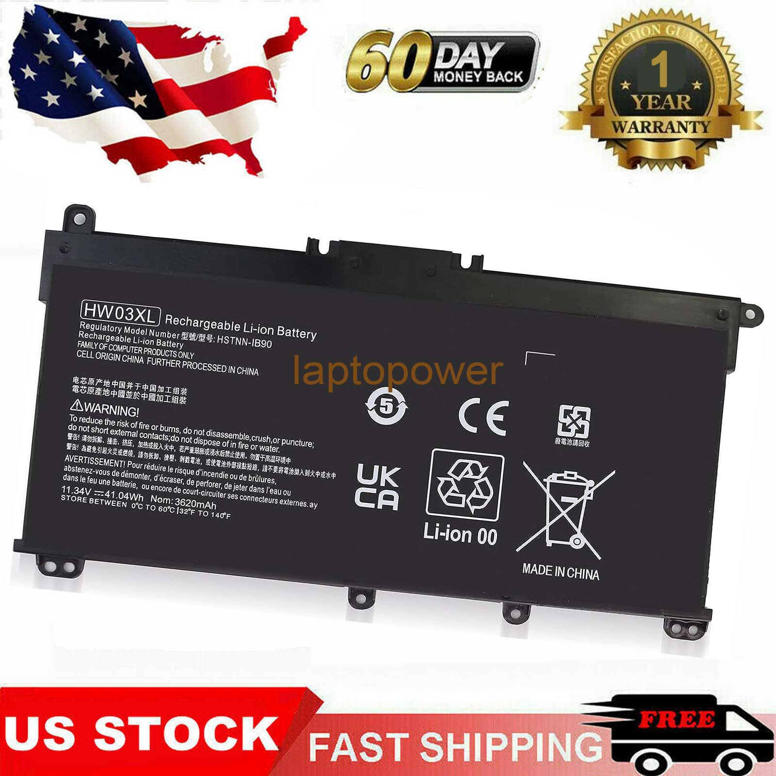 HW03XL Battery for HP Pavilion 15-eh0050wm 17-cn0xxx 17-cn0023dx 17 ...