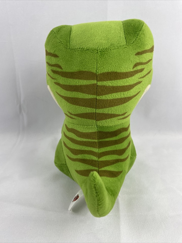 11” Jurrasic Park Raptor Plush Green Toy Factory Chonky Dinosaur Round ...