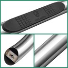 4" Chrome S/S 304 Oval Side Step Bars for Chevy Silverado 1500 GMC ...