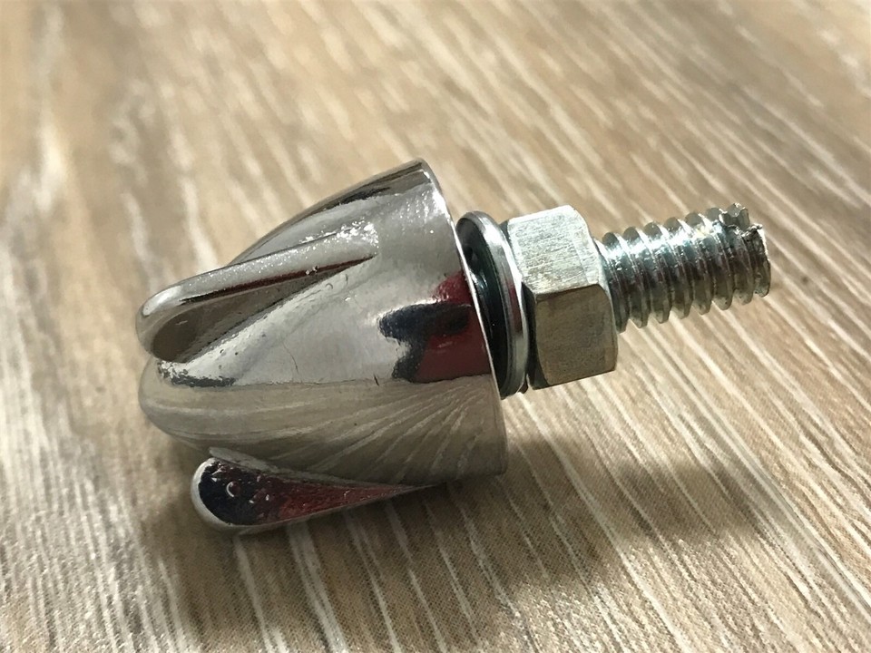 Set of 10 Kromett Chrome Bullets License Plate Fastener 1/4-20th ...