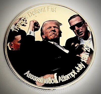 Donald Trump Challenge Coin-Silver Color-July 13th, 2024-New | eBay