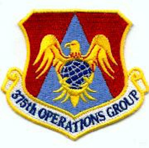 USAF AIR FORCE 375 OPS GROUP CREST SCOTT AFB IL C-21S EMBROIDERED ...