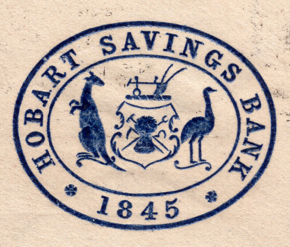 1924 PTPO KGV 1 1/2d Red Embossed Octagonal Stationery Hobart Savings ...