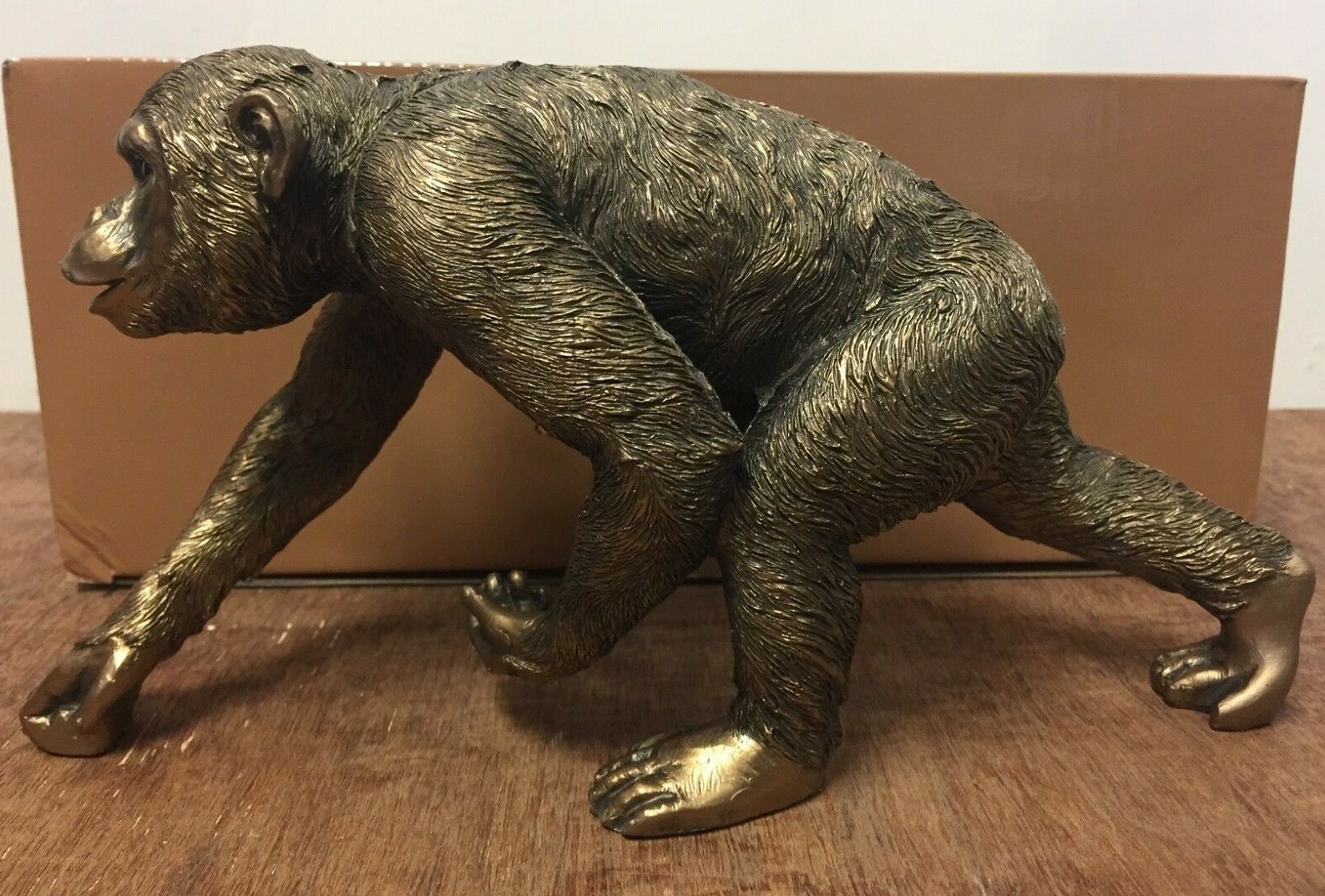 Bronze Colour Chimpanzee Ornament Figurine by Leonardo - Resin Chimp ...