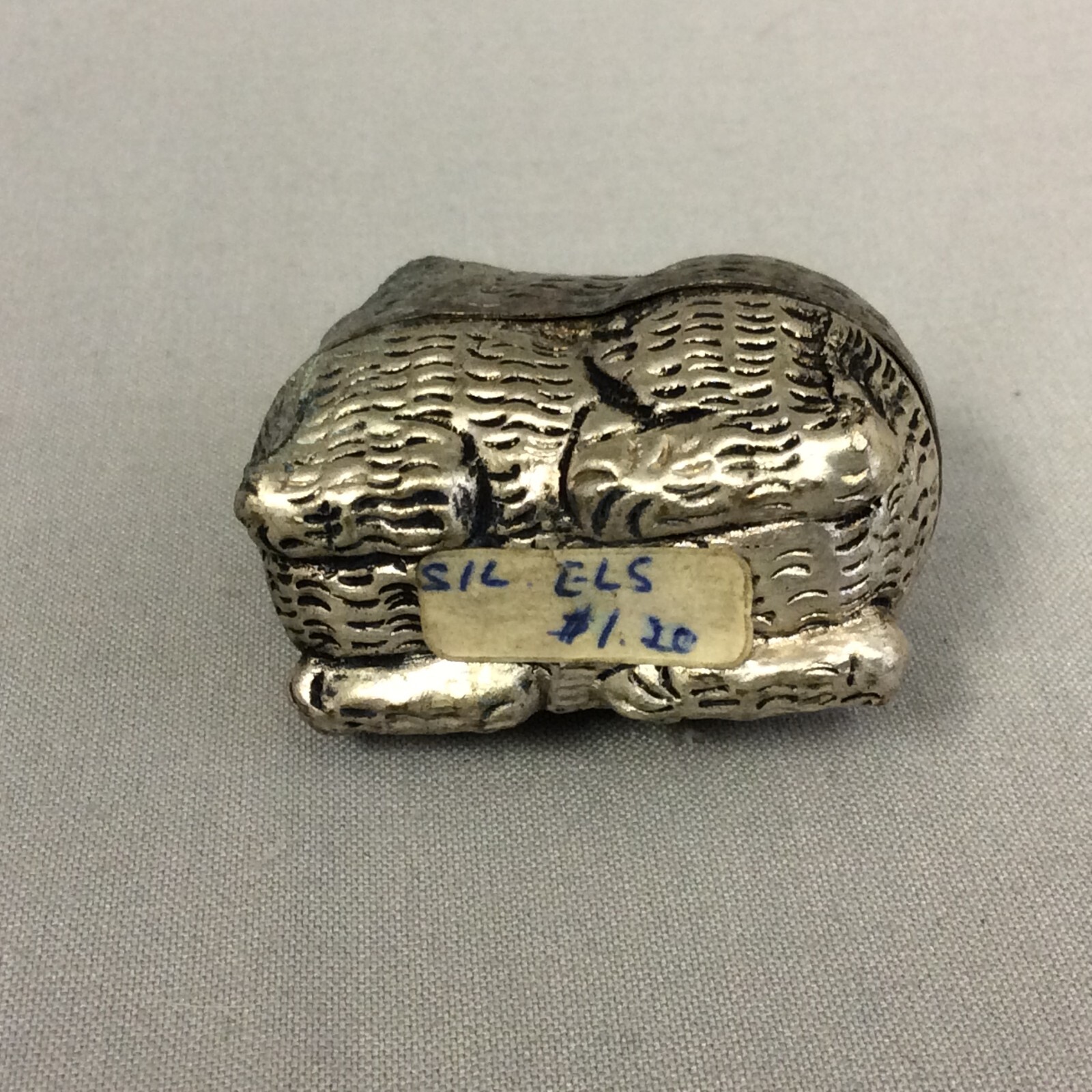 Lot 5 Small Silver Tin Animal Boxes Vintage Chinese Scent Candy Nut ...