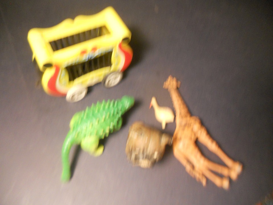 70s Vintage TOY ANIMALS dinosaur Bulldog Circus Car Giraffe Classic ...