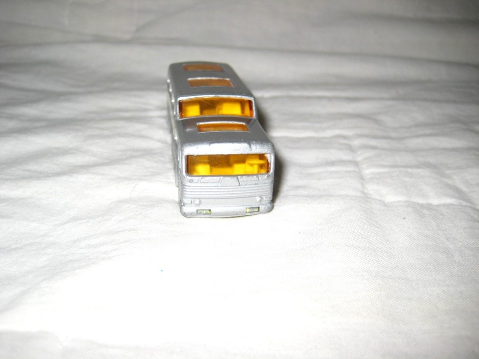 1966 Matchbox SF Transitional #66 Coach, Silver Greyhound Bus with ...