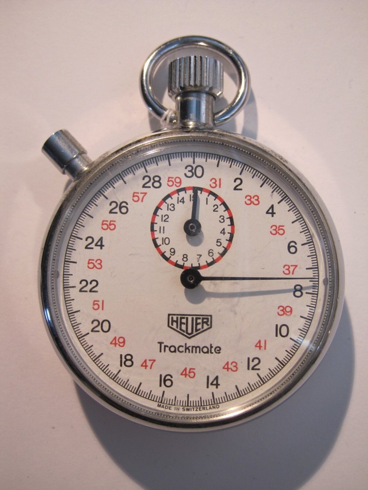 HEUER TRACKMATE STOPWATCH PANEL, a beautiful fully operating pair ...