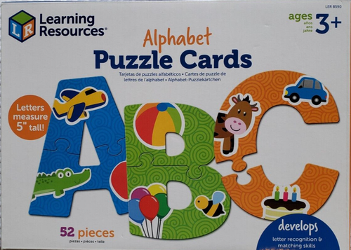 Learning Resources Alphabet Puzzle Cards Ages 3+ (LER 8590) | eBay