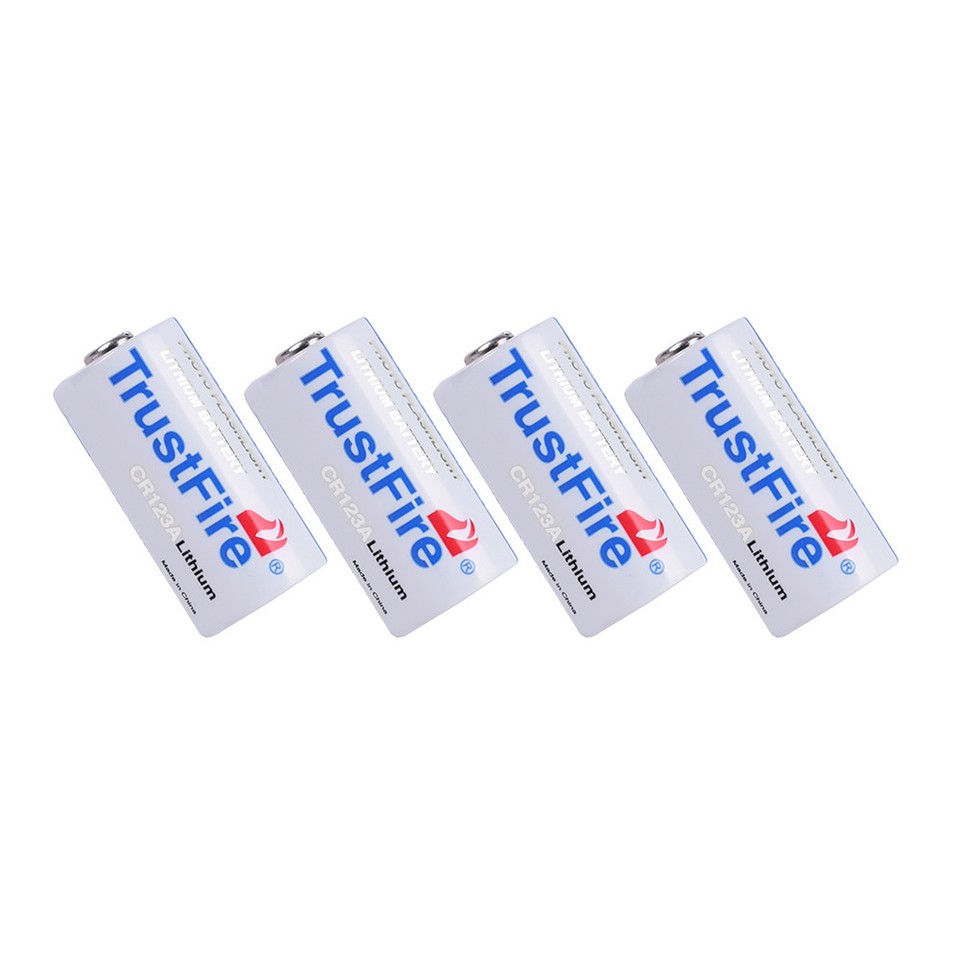 4pcs Trustfire CR123A 123A 85177 EXP 2034 Lithium Batteries 3V Battery ...