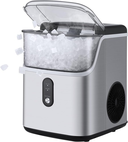 Ice Maker Countertop Pebble Ice Maker Chewable Pellet Ice Cubes 35Lbs ...