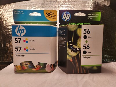 HP 56 Genuine Black & HP 57 TRI COLOR Ink Twin-Packs C9319FN,C9320FN ...