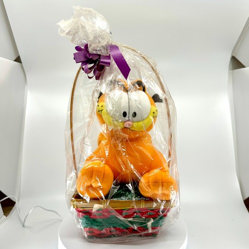 Easter Basket Garfield toy plush - plastic wrapped gift basket | eBay