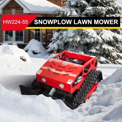 Gasoline remote control lawn mower, crawler type non-slip belt snow ...