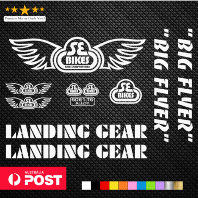 SE Racing "Big Flyer" decal Vinyl Sticker kit with Landing Gear fork ...