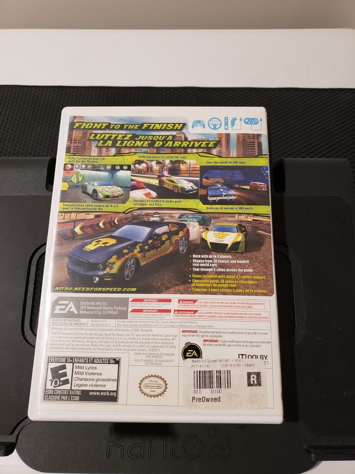 Need for Speed Nitro - Nintendo Wii - Racing Game - Tested Working ...