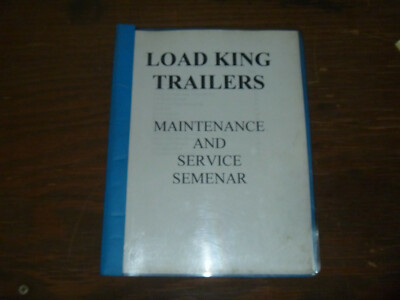 Load King Trailers Operator Maintenance Service Repair Parts Catalog ...