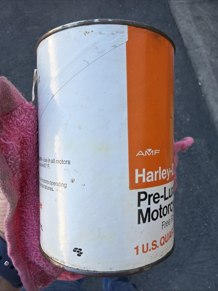 Vintage Composite Harley Davidson Quart Motor Oil Can Motorcycle | eBay