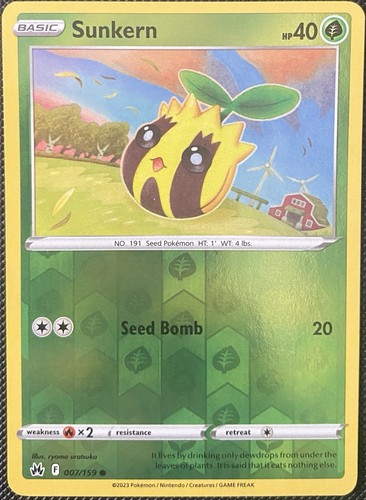 Sunkern 007/159 Crown Zenith Reverse Holo - Pokémon Card | eBay