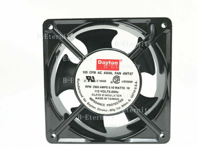 Dayton AC Axial Fan 105 CFM 2900 RPM 4WT47 115V 12CM 12038 120mm ...