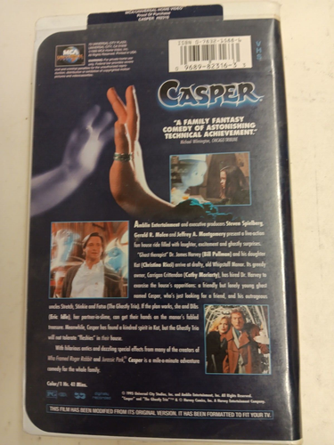Casper The Ghost-Seeing Is Believing-VHS Tape Clamshell Case-Movie ...