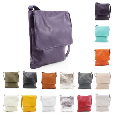 Womens Italy Vera Pelle Leather Flap Handbag Crossbody Messenger ...