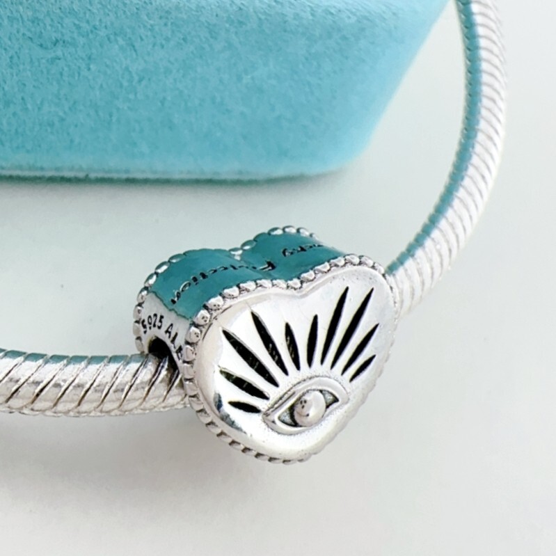 Authentic 925 Sterling Silver Pandora All-seeing Eye Heart Charm ...