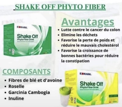 Extrait de fibre Shake Off Edmark Perte de poids Colon Cleanse 2 ...