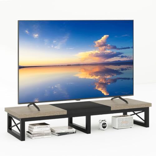 45" Large TV Riser for 32-60 inch TV,Tabletop Short TV Stand with ...