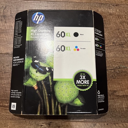 HP 60XL Black And 60XL Tri-color Ink Cartridges 2-Pack NEW | eBay