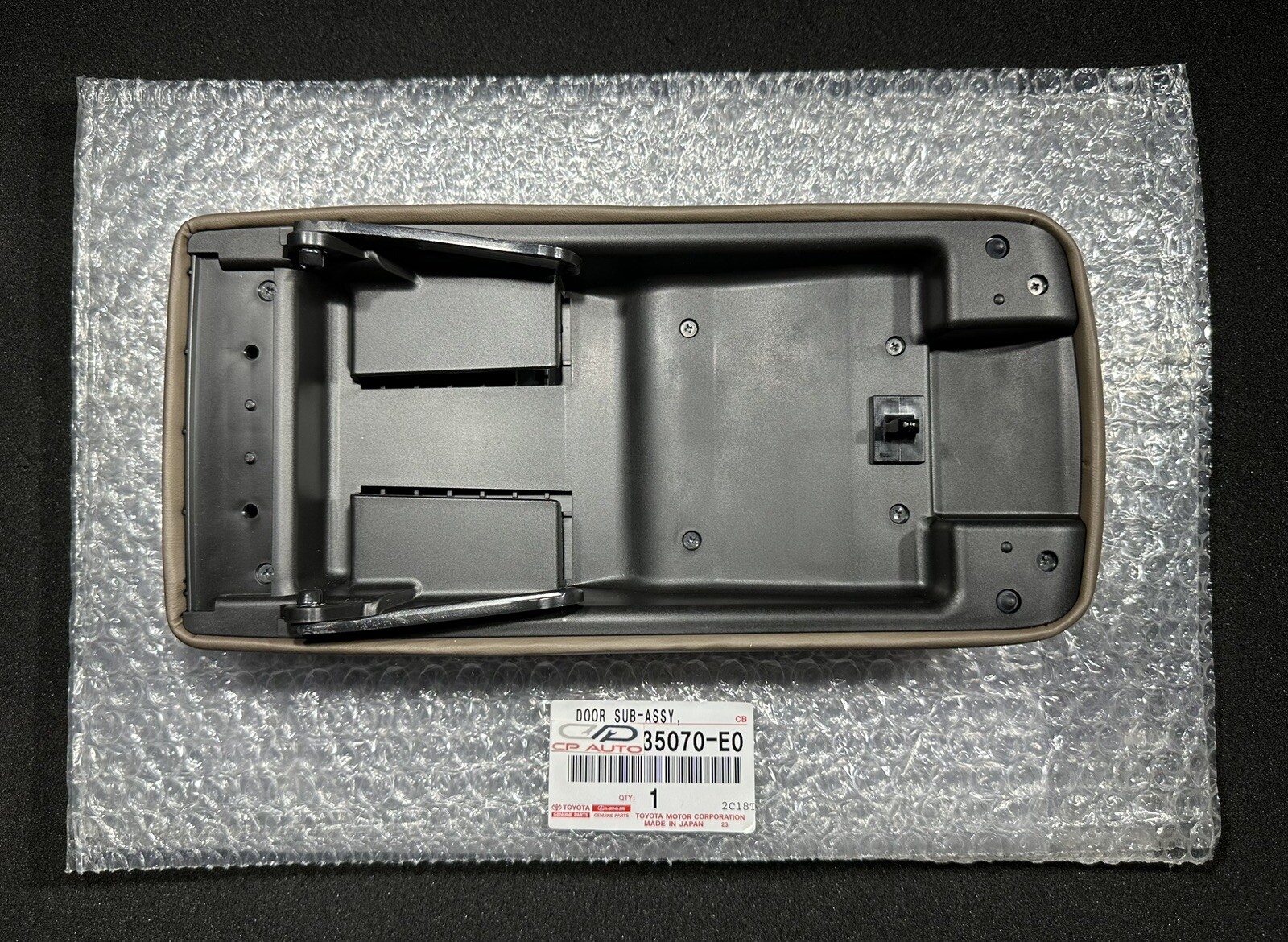 99 - 02 TOYOTA 4RUNNER LEATHER CENTER CONSOLE ARM REST TOP LID OAK ...