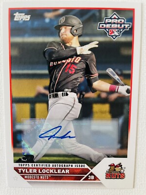 2023 Topps Pro Debut Tyler Locklear RC Auto #PD-98 Modesto Nuts Seattle ...