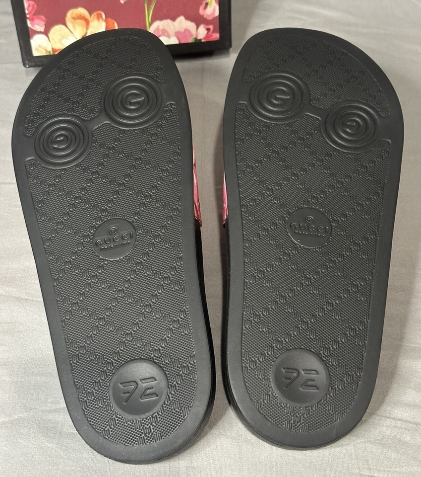 Gucci GG Bloom Supreme Floral Slides Women’s Size 34 (US 4) Authentic ...