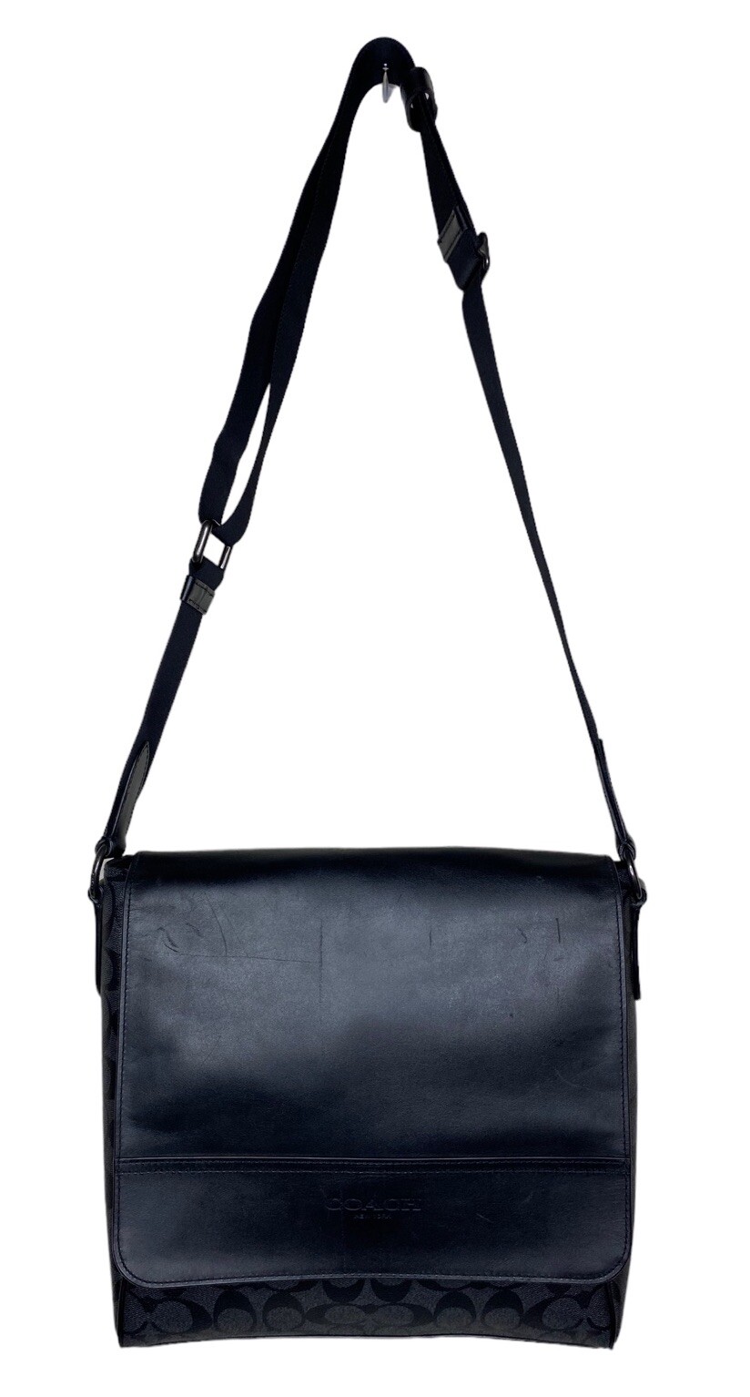 COACH 573 Houston Map Bag In Signature Canvas Unisex … - Gem