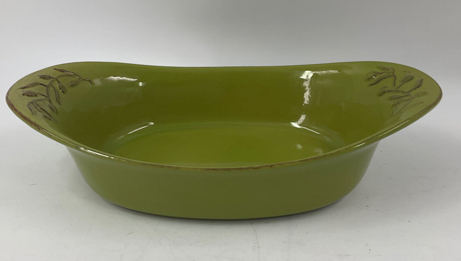 Cerutil Stoneware 12” Lime Green Handled Baking Dish Made In Portugal ...