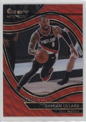 2020-21 Panini Select Courtside Red Wave Prizm Damian Lillard #248 k5l ...